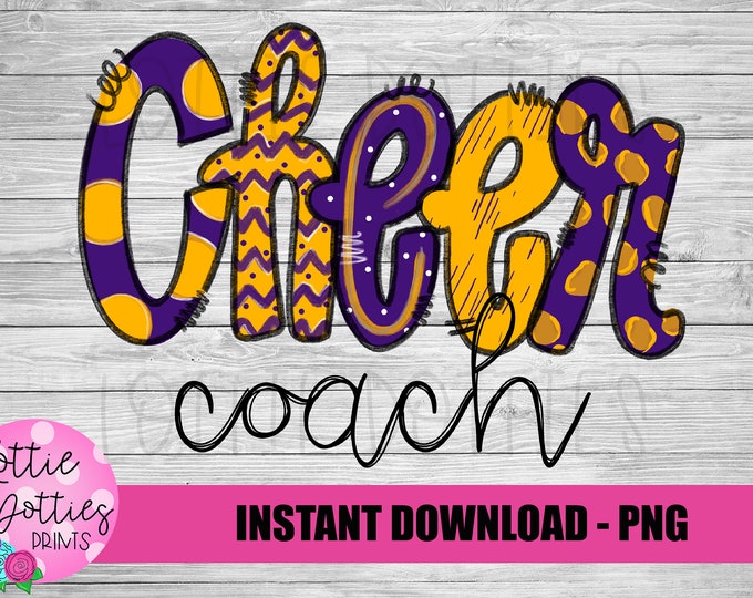 Cheer Coach Png Cheerleader Sublimation File Instant - Etsy