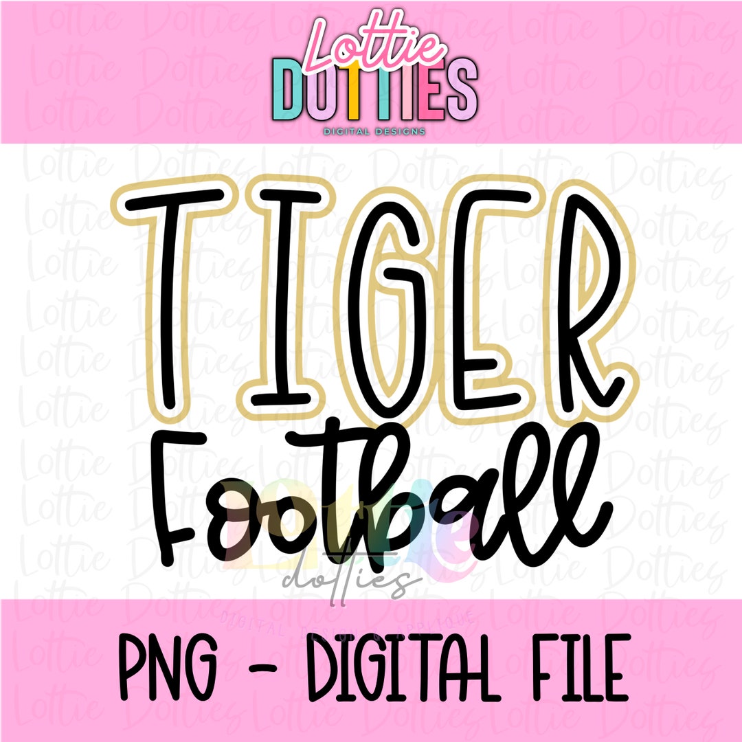 Tiger Football PNG - Tigers Sublimation Design - Digital Download ...
