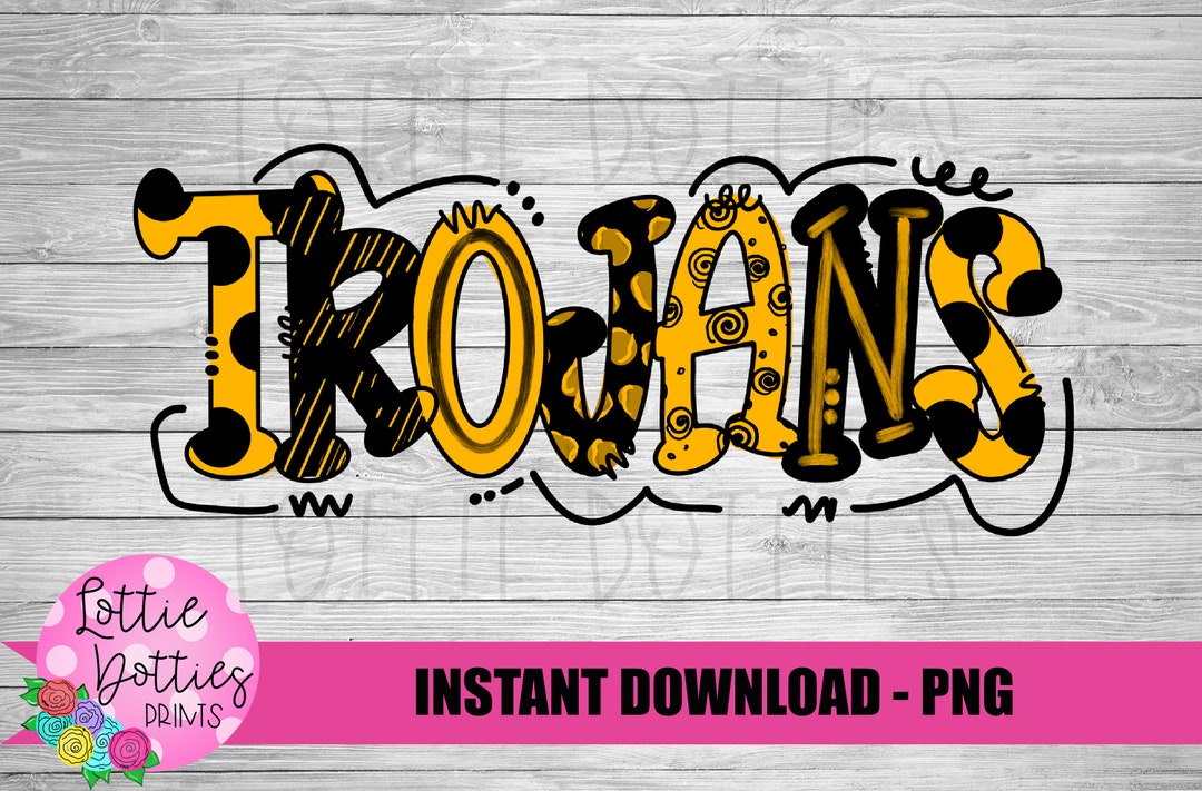 Trojans Png - Digital Designs - Mascot Team Design - Etsy