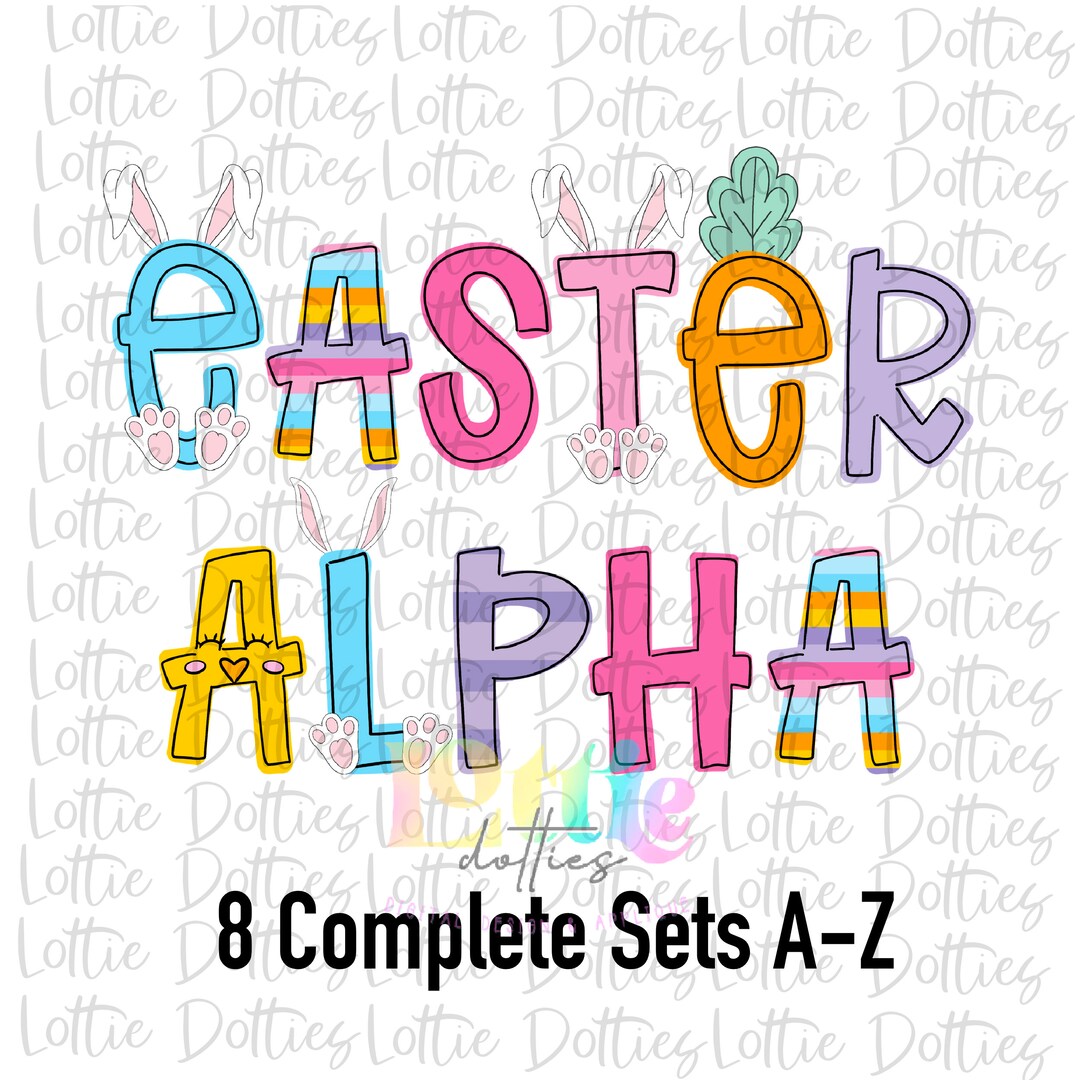 Easter Bunny Alpha - Easter Alphabet - Alpha Pack - Alphabet Clipart ...