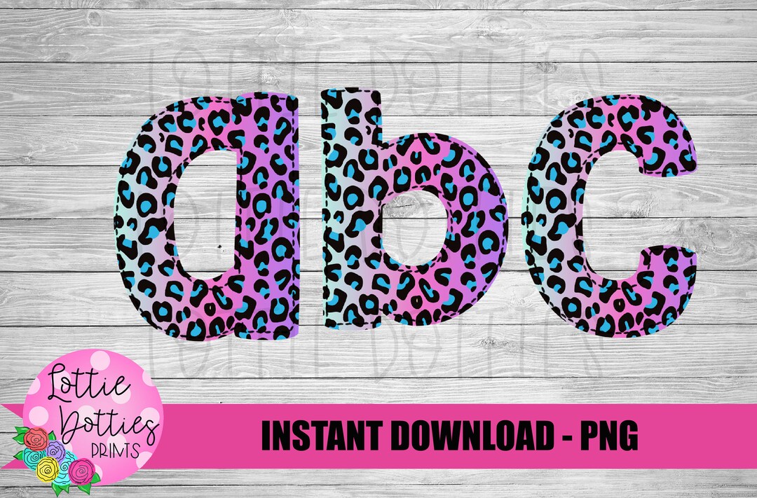 Rainbow Leopard Alpha Pack -leopard Alpha Pack - Alphabet Clipart ...
