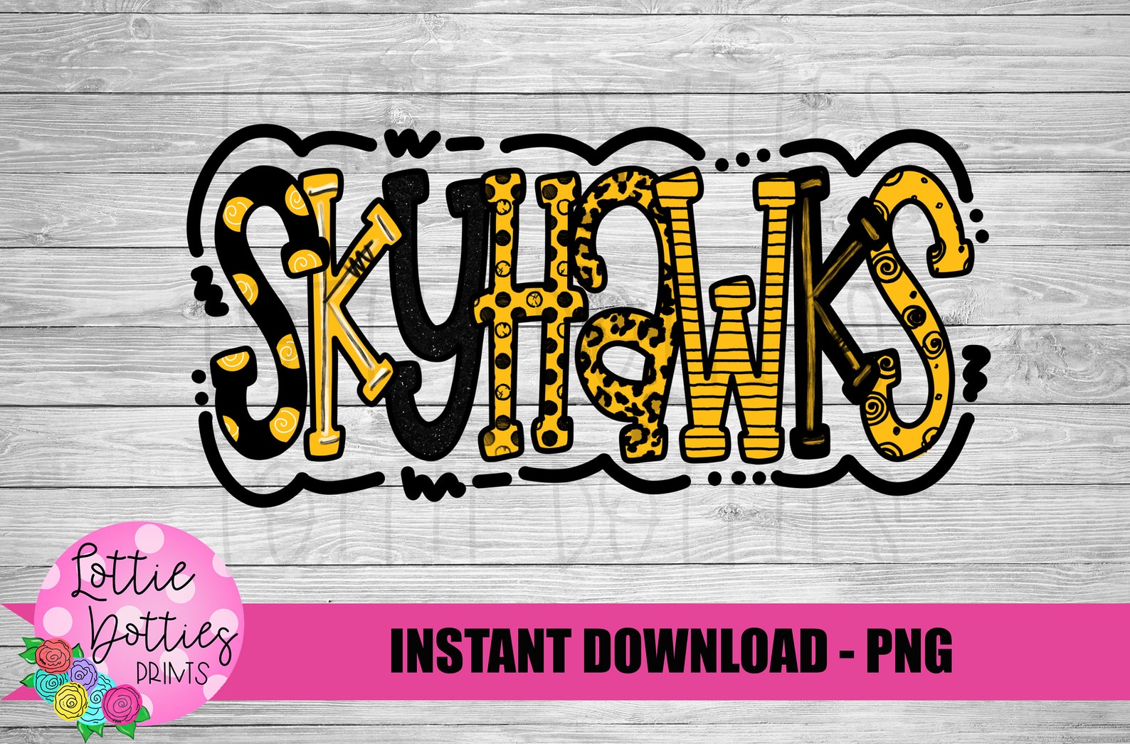 Skyhawks Png Doodle Mascot Design Mascot Sublimation - Etsy