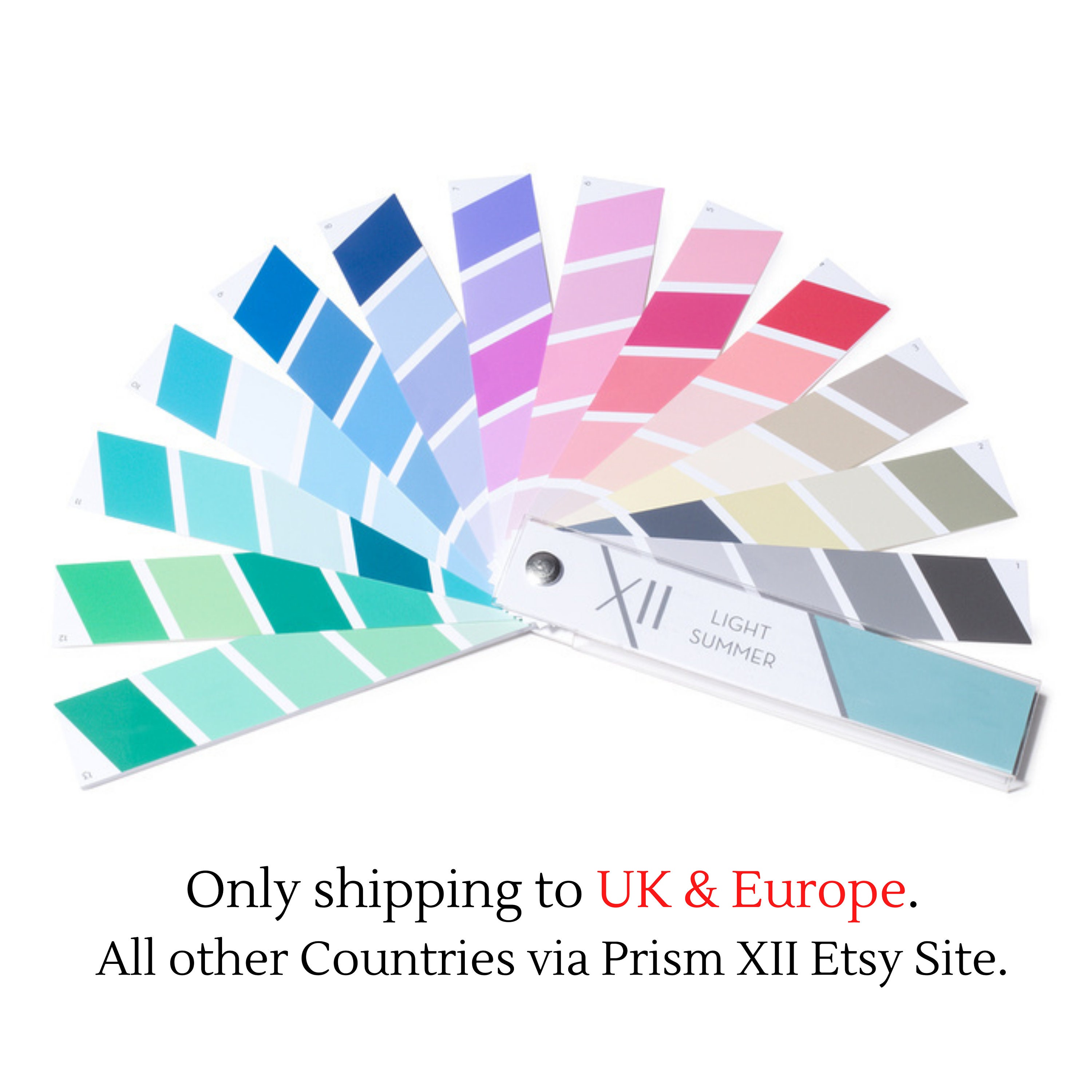 Light Summer Colour Palette Fan - Etsy