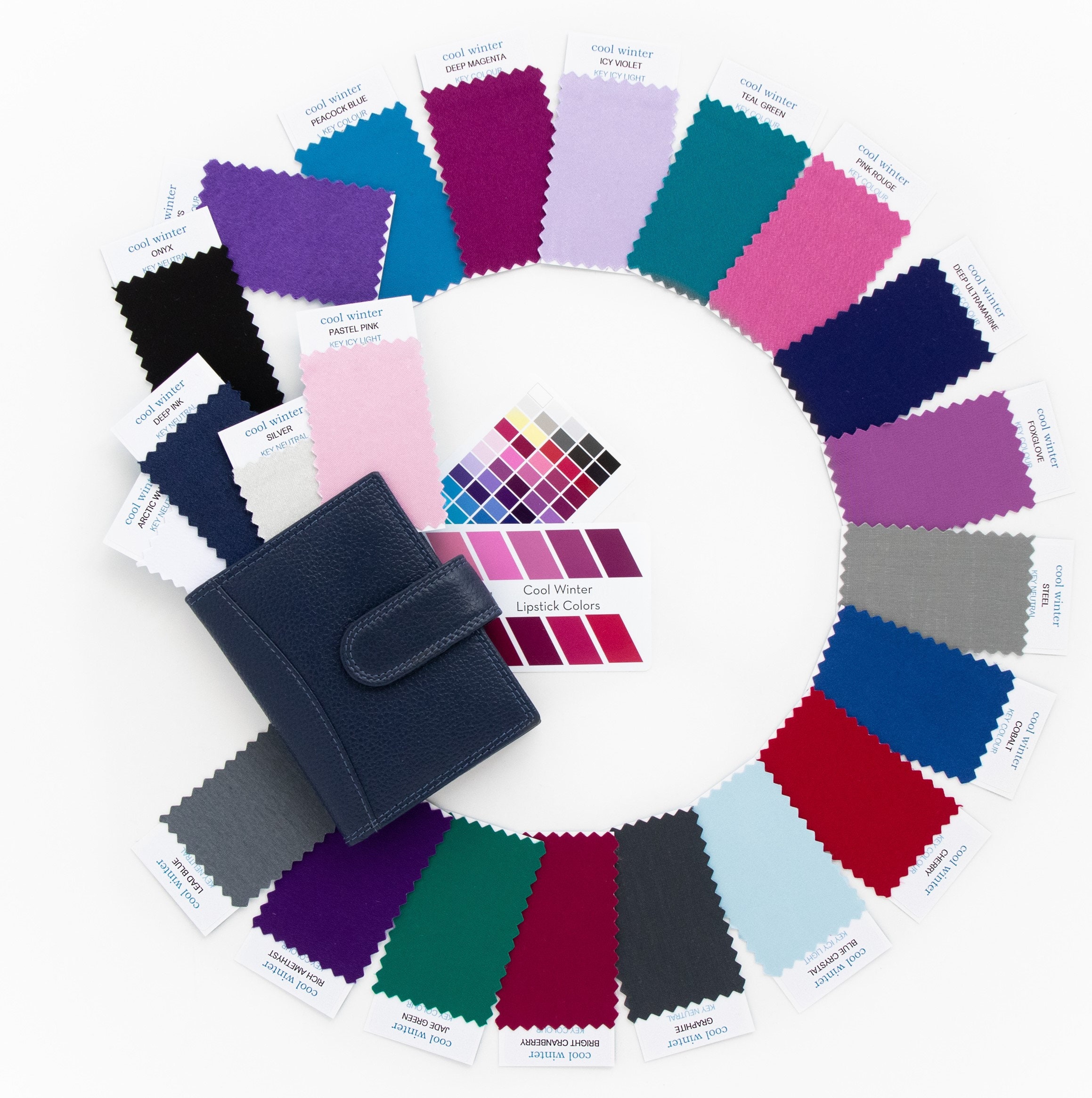 Cool Winter Top 22 Swatches - (colours and Neutrals) in a Leather ...