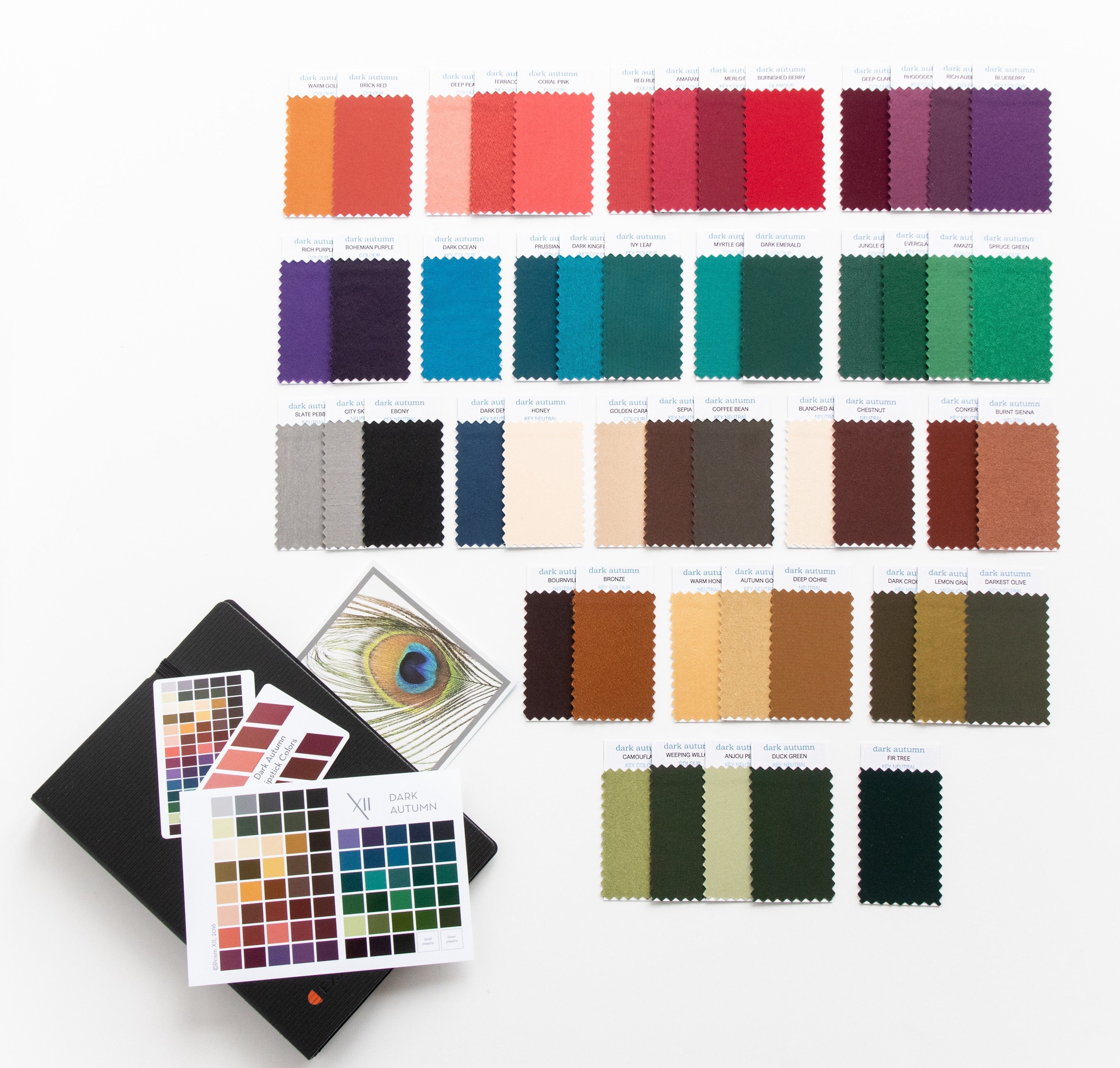 Dark Autumn - the ULTIMATE COLLECTION of Fifty Fabric Swatches - Etsy