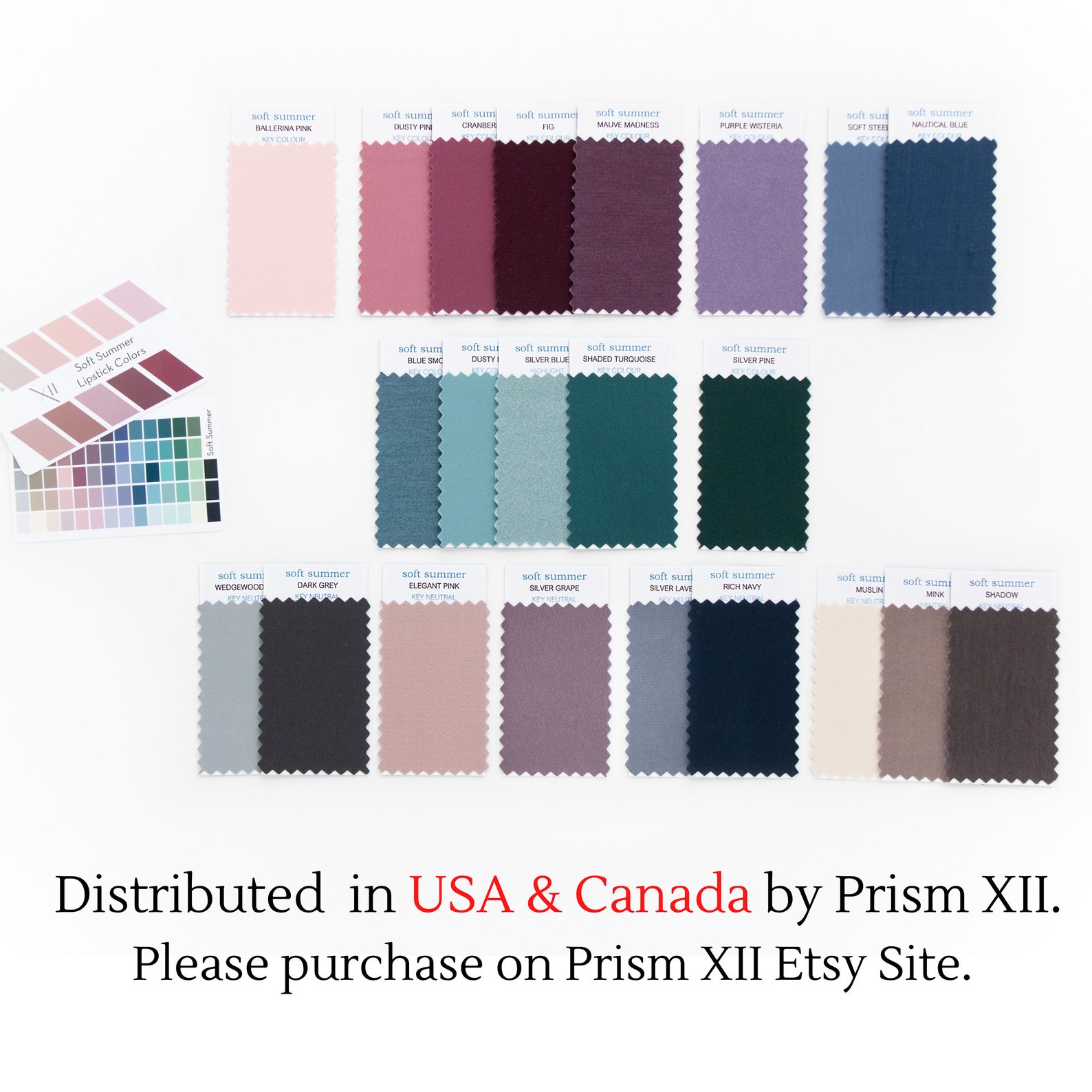 Soft Summer Top 22 Swatches colours and Neutrals in a Leather Wallet - Etsy