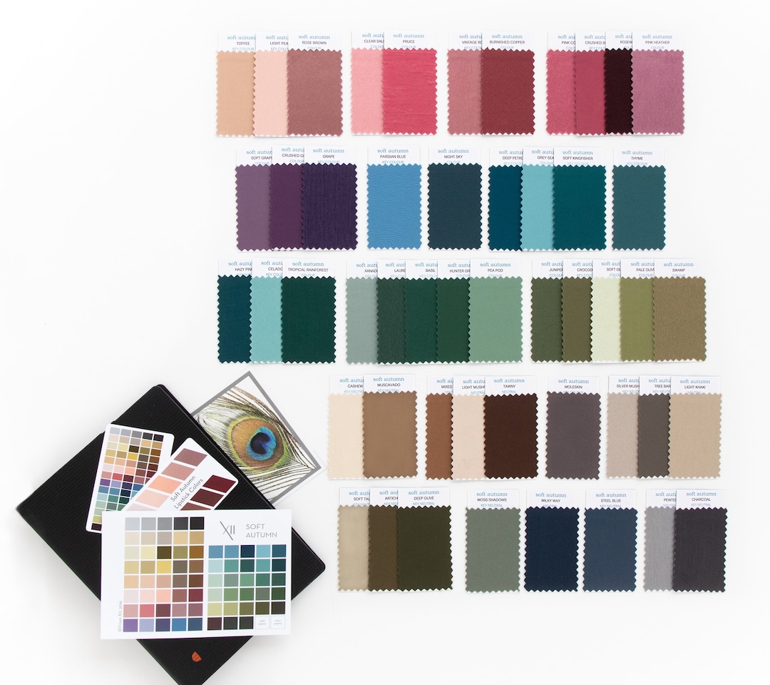 Soft Autumn - the ULTIMATE COLLECTION of Fifty Fabric Swatches - Etsy