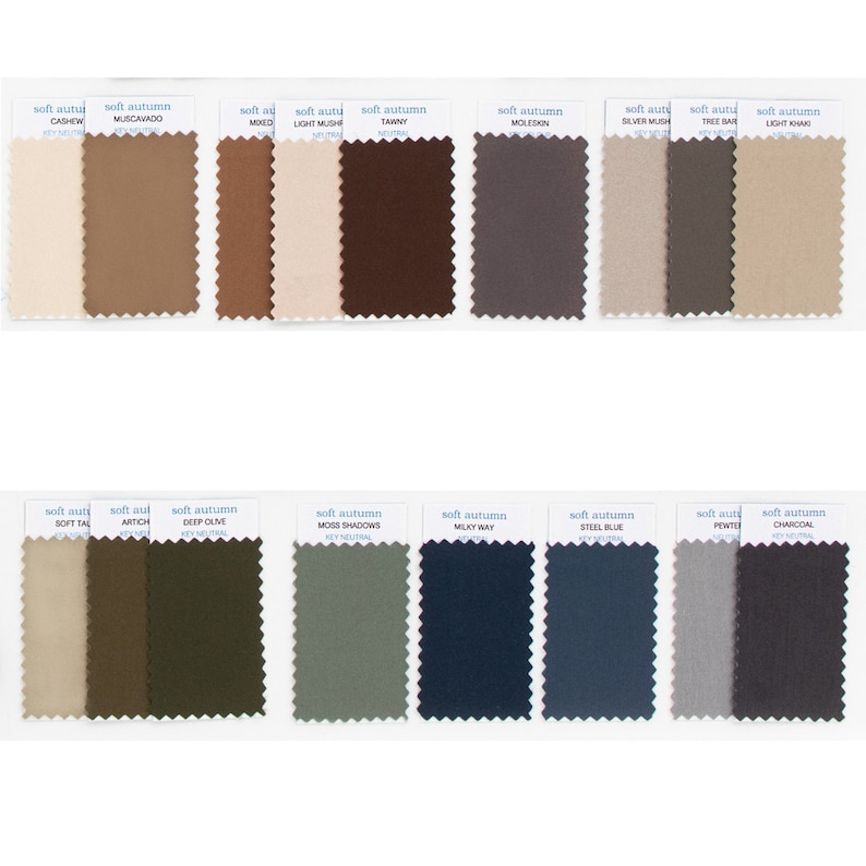 Soft Autumn - the ULTIMATE COLLECTION of Fifty Fabric Swatches (free ...
