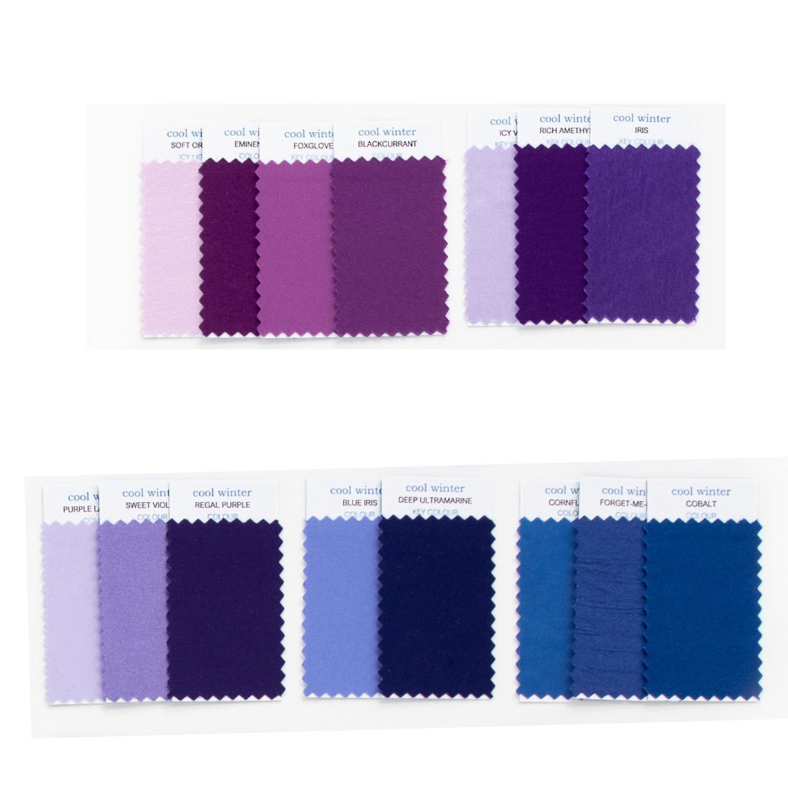 Cool Winter - the ULTIMATE COLLECTION of Fifty Fabric Swatches - Etsy