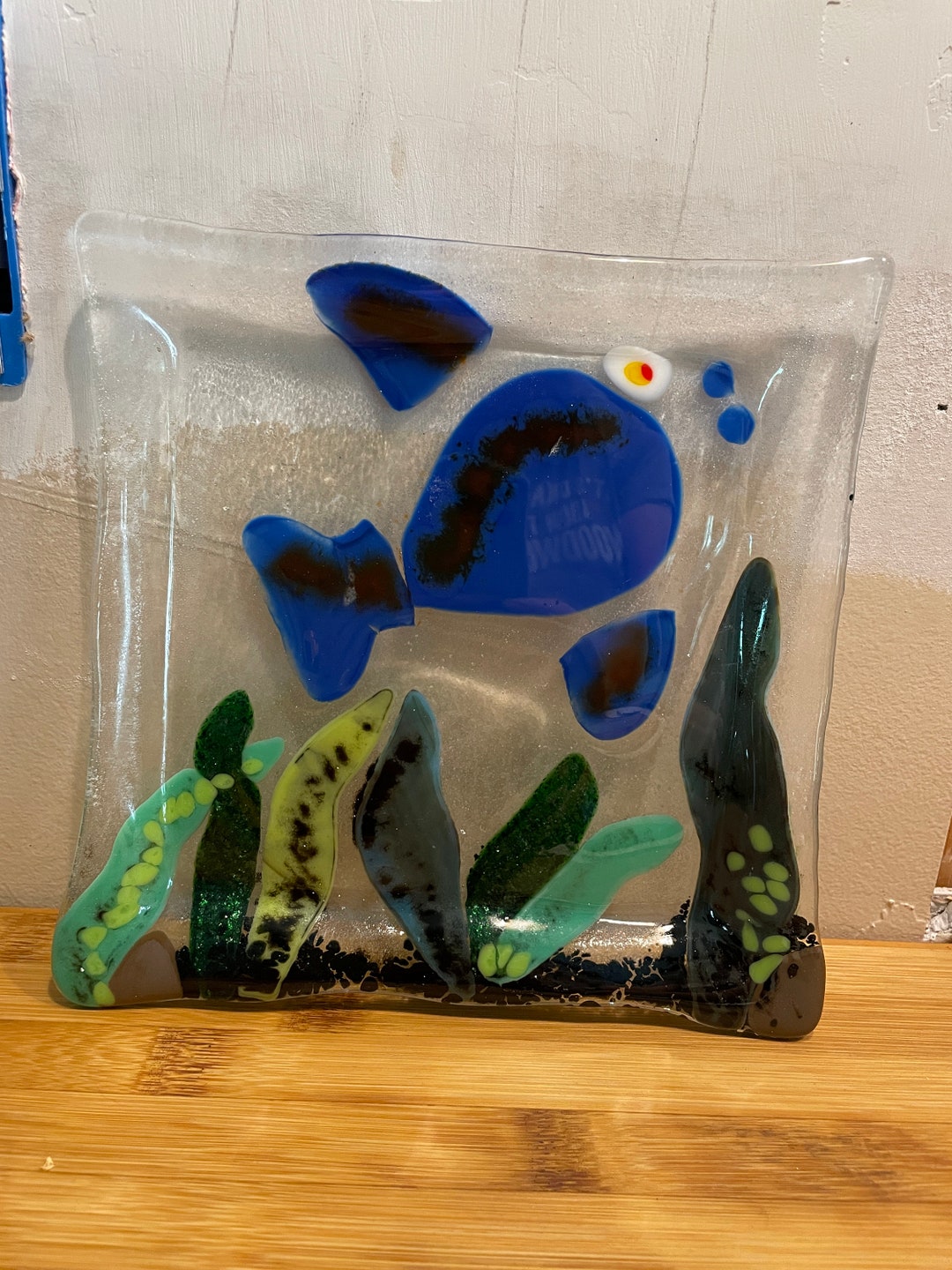 Fused Glass Fish Plate Home Decor, Unique Gift - Etsy