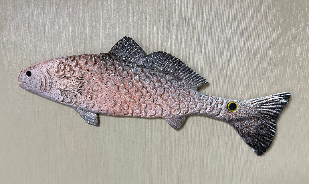 Redfish Wall Decor, Redfish Art, Handcrafted Fish, Wood Carved Fish ...