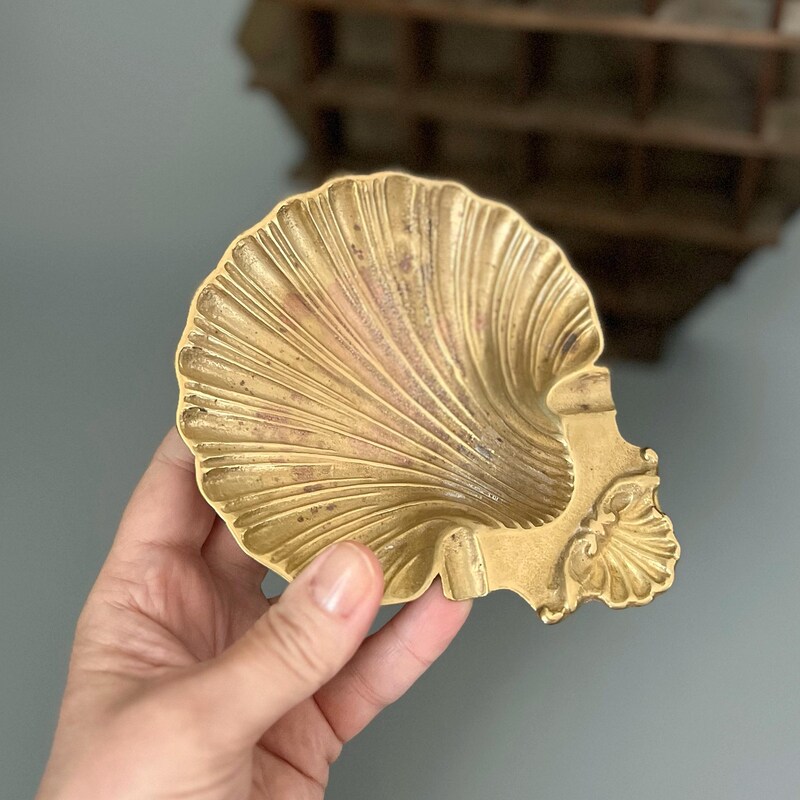 Brass Shell Dish - Etsy