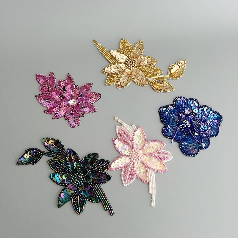 Sequin Flowers - Etsy