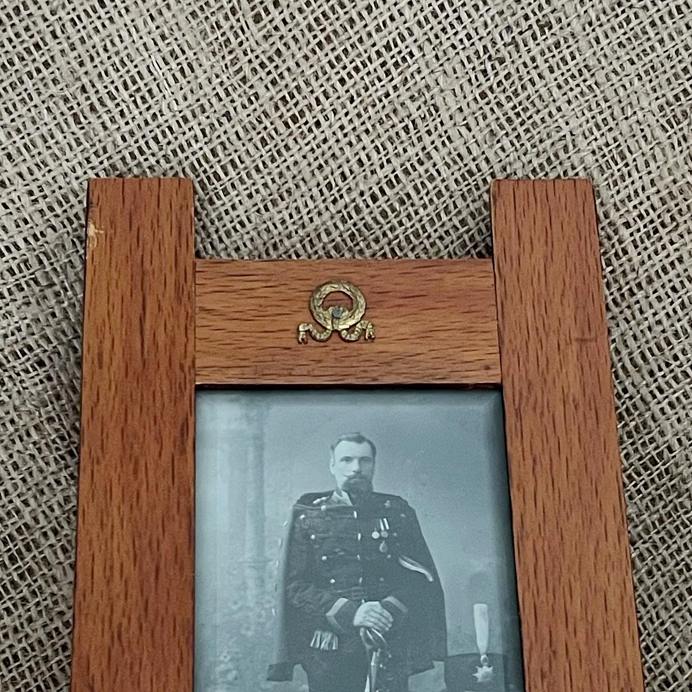 Antique Wooden Frame With Beveled Glass & Brass – Original Photo of a ...