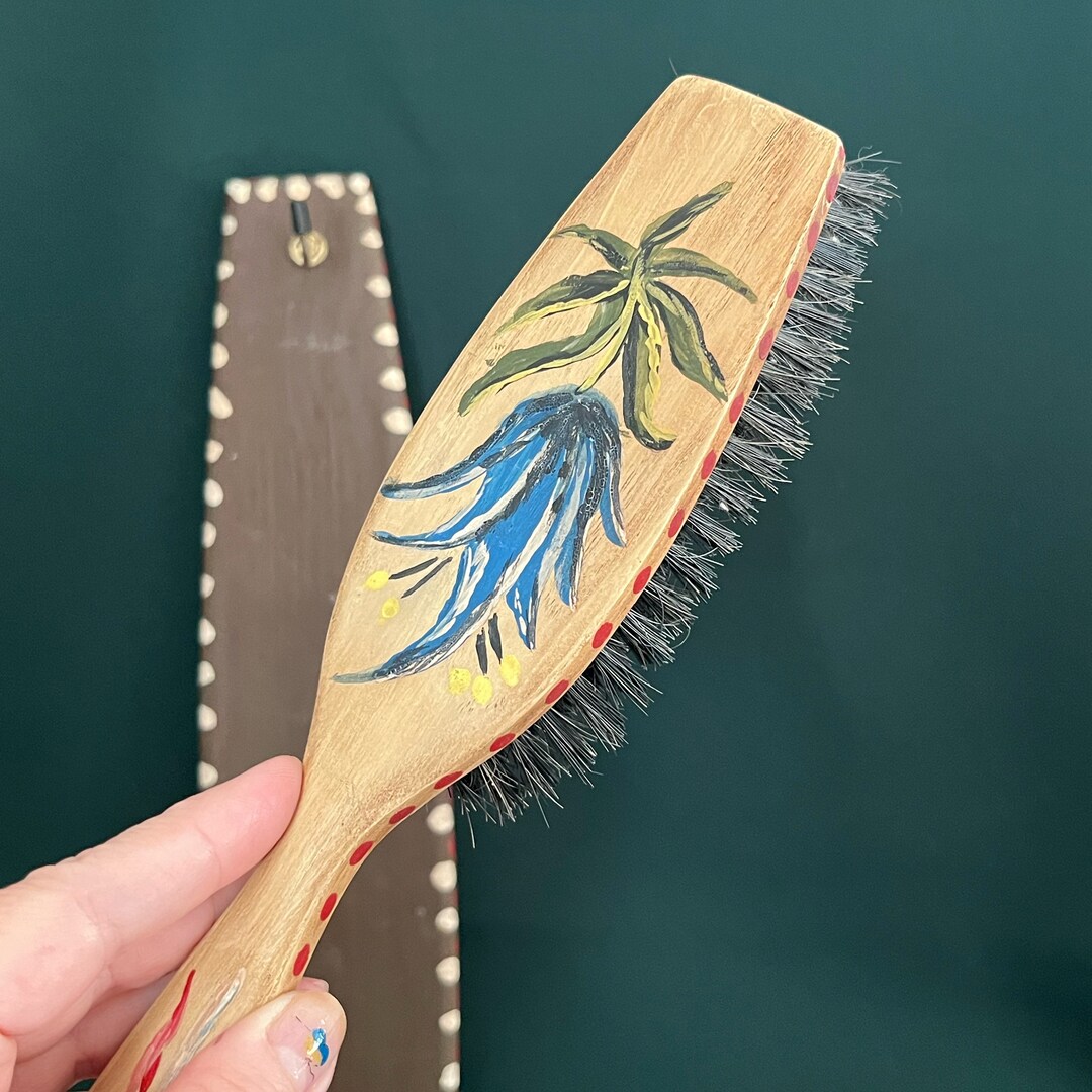 Wall Clothes Brush Lint Brush German Bavarian Folk Art Farmhouse Floral ...