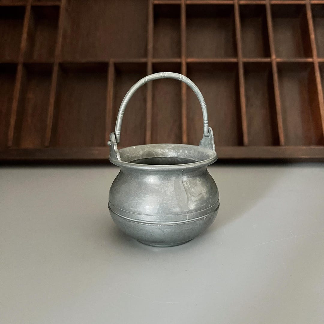 Small Witch Cauldron Tin Cauldron Magical Rituals Altar Cauldron With ...