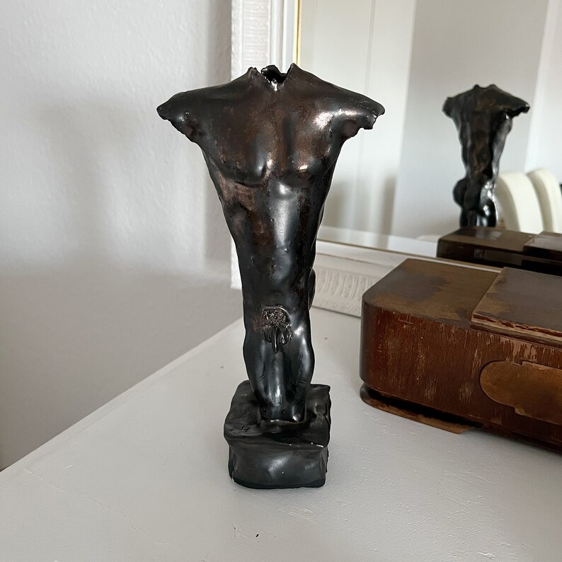 Male Torso Vase Sculpture Statue Vintage Abstract Handmade - Etsy