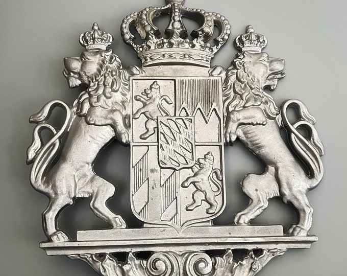 Royal Bavarian Coat of Arms Cast Iron Wall Plaque 12" X 11" - Heraldic ...