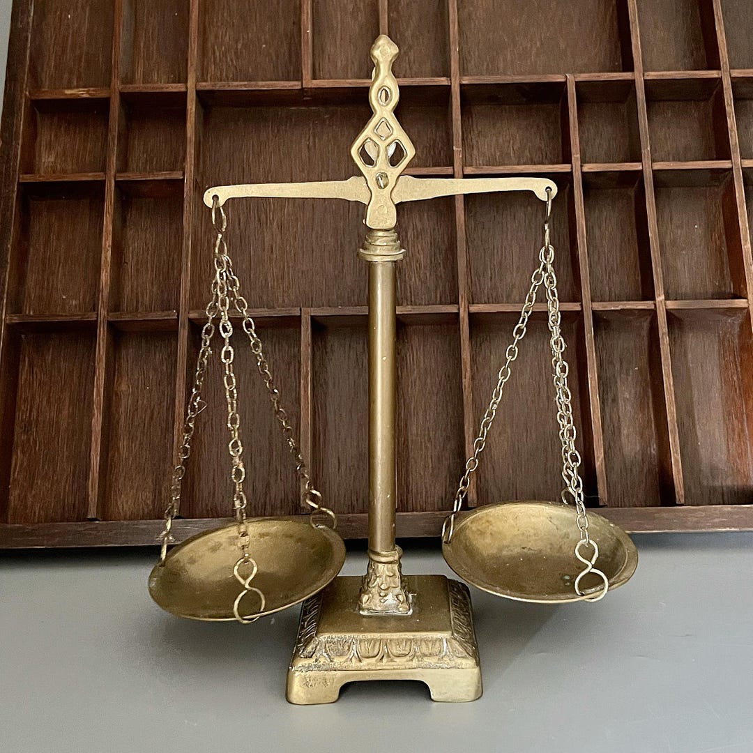 Brass Balance Scale - Ornate Pharmacy Apothecary Scales - Alchemist ...