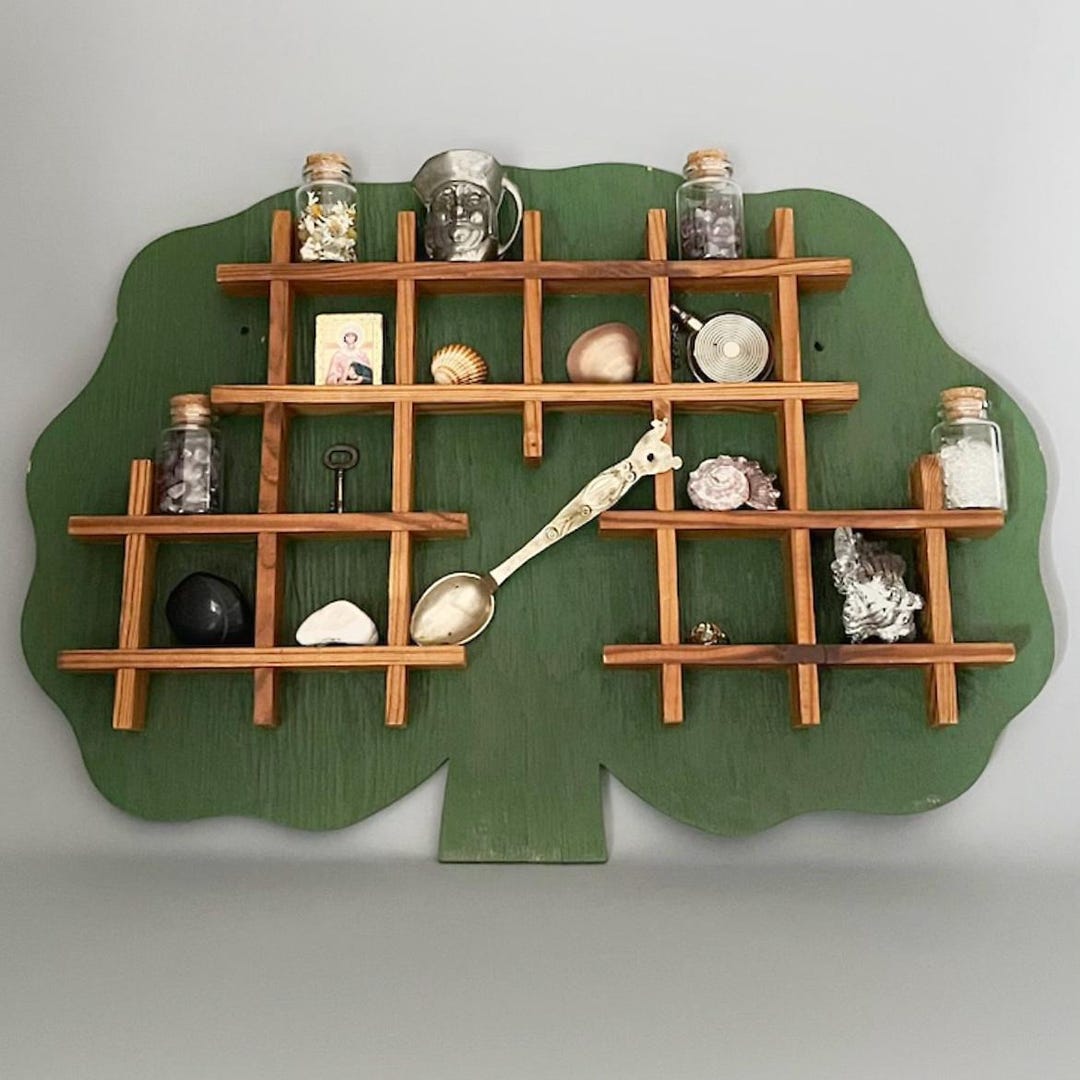 Tree of Life Wooden Display Box for Wall - Witch Altar Shelf - 10 ...