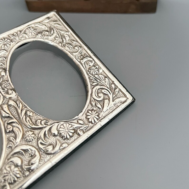 Sterling Silver Double Photo Frame - Vintage Repousse Ornate Victorian ...