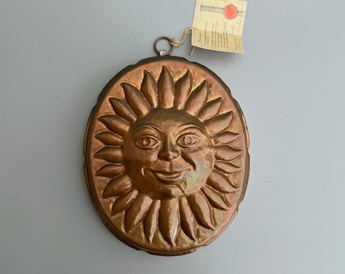 Celestial Sun Face Copper Cake Mold 8.2”x7” Vintage Collectible - Etsy