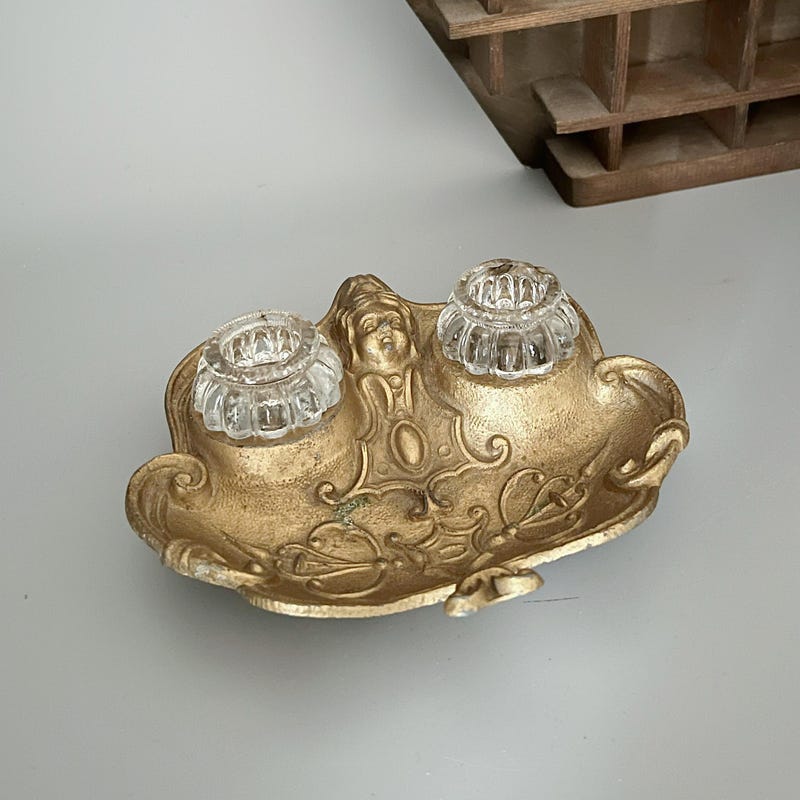 Double Inkwell - Etsy