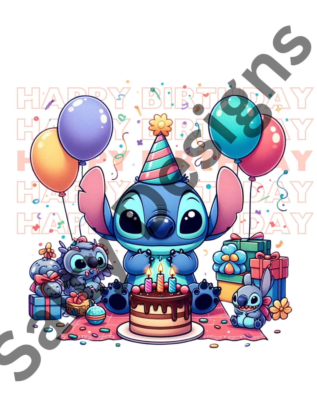 Happy Birthday Stitch - Etsy