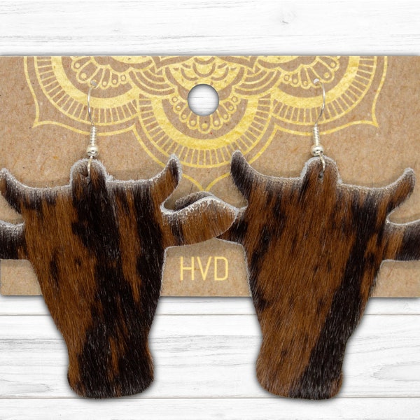 Cowhide Earrings - Etsy Australia