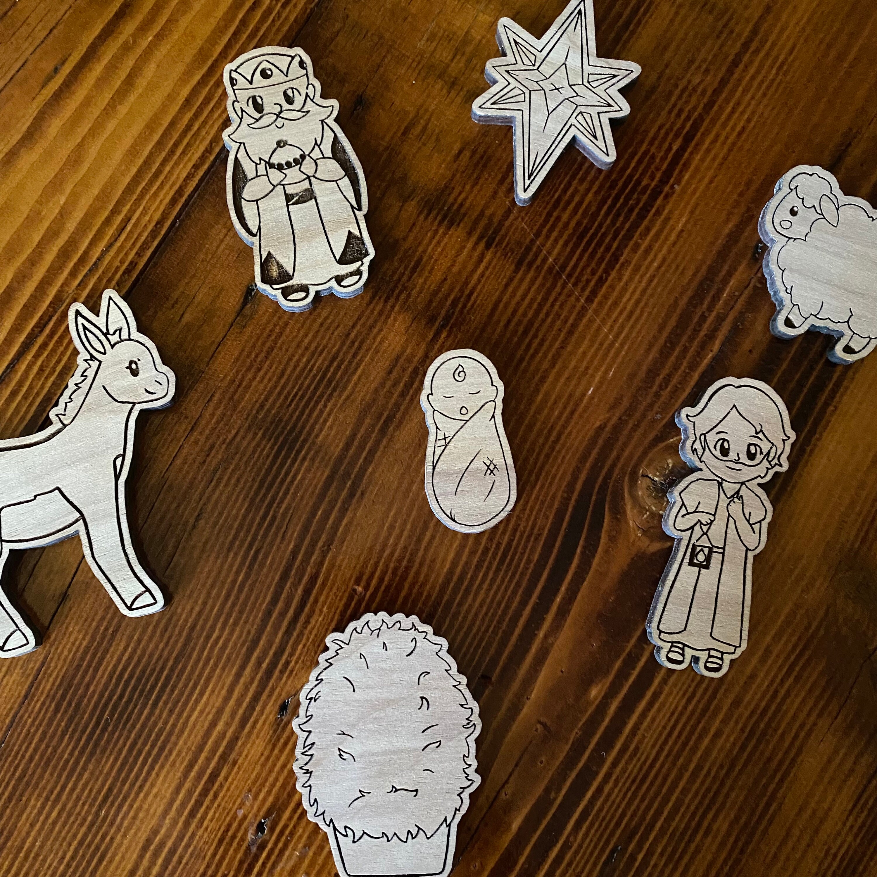 Wooden Play Nativity Set | 16-piece Nativity - Etsy