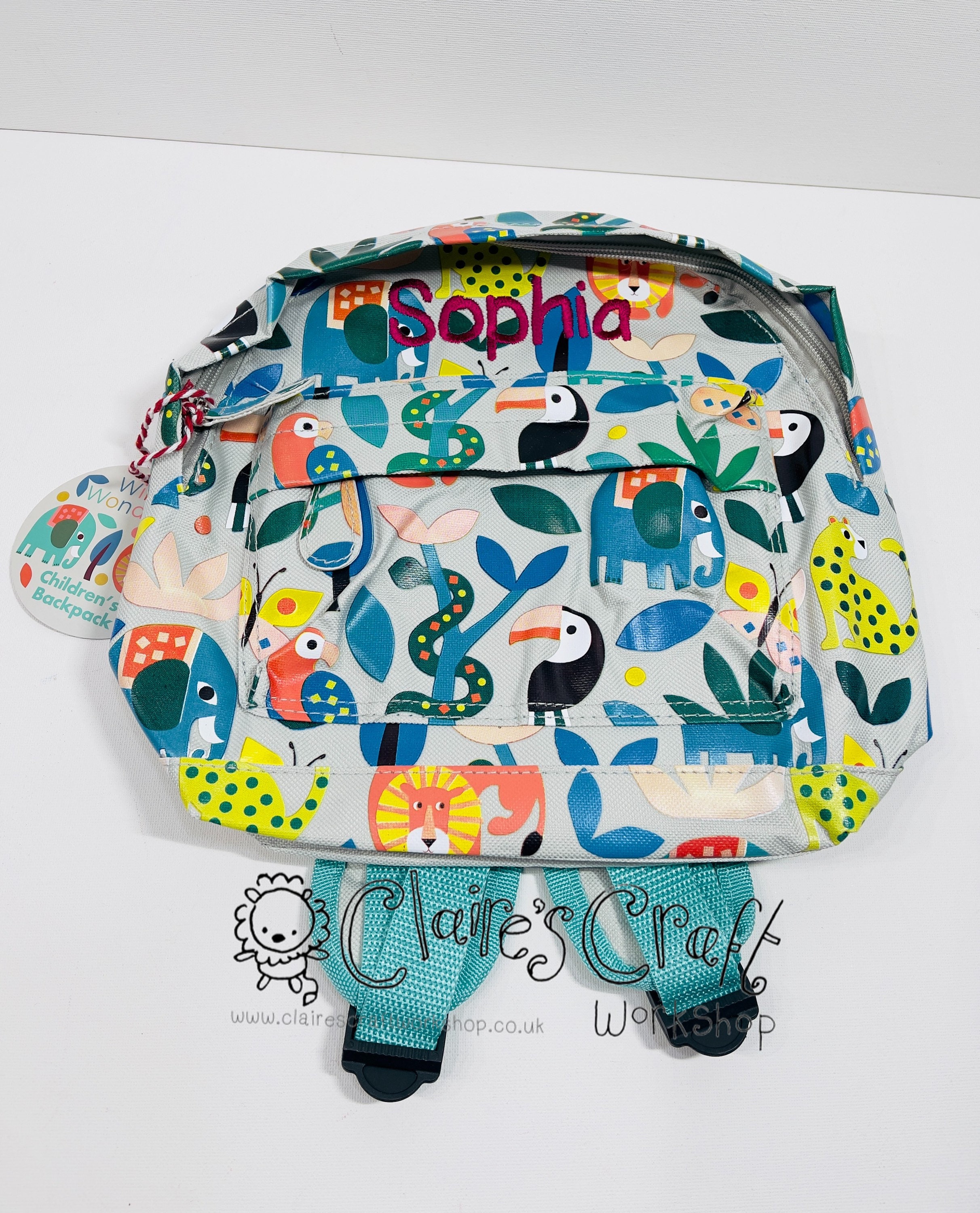 Personalised Jungle Animals & Birds Mini Backpack for - Etsy UK