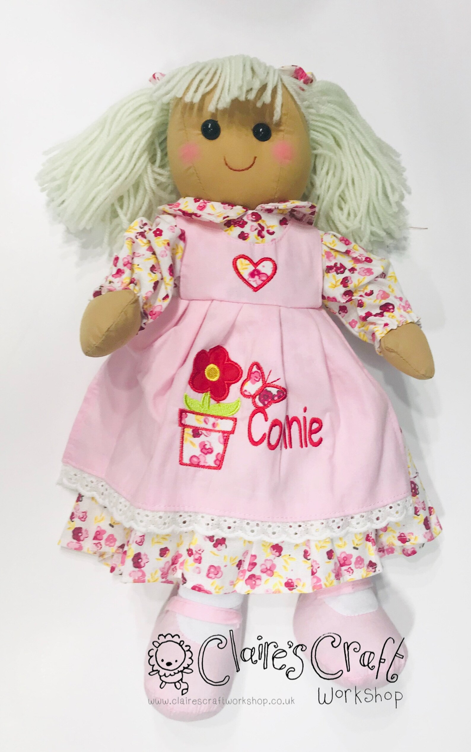 Personalised Powell Craft Rag Doll With Flower in Plant Pot - Etsy UK