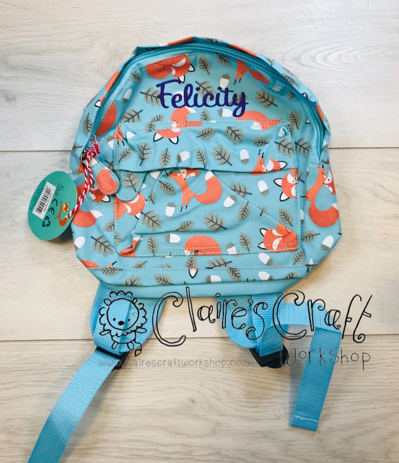 Personalised Fox Mini Backpack for children School Bag | Etsy