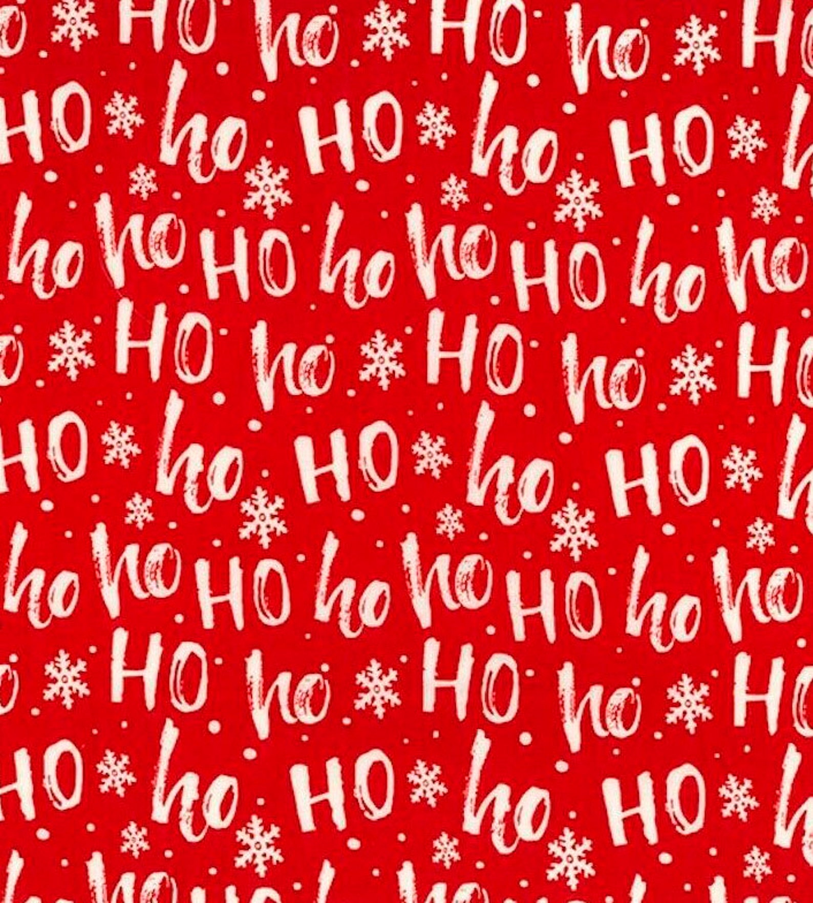 Red Ho Ho Ho Christmas Fabric 100% Cotton Fabric Fat - Etsy UK