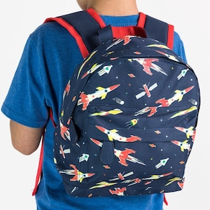 Personalised Space Rocket Mini Backpack for Children, School Bag ...