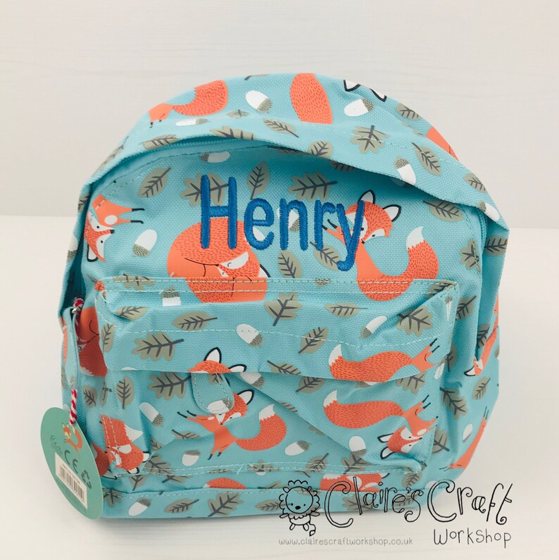 Personalised Fox Mini Backpack for Children School Bag - Etsy UK