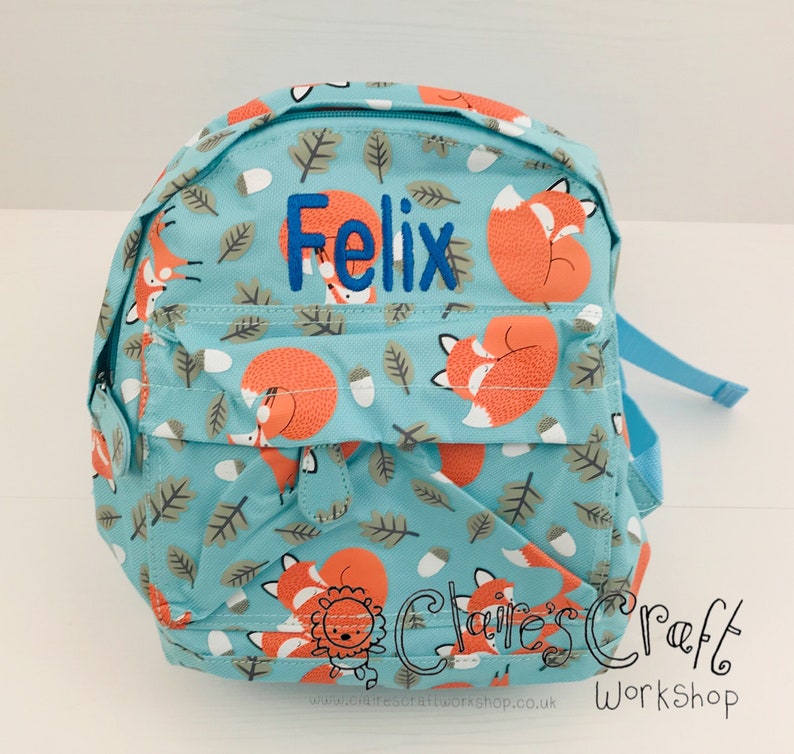 Personalised Fox Mini Backpack for children School Bag | Etsy