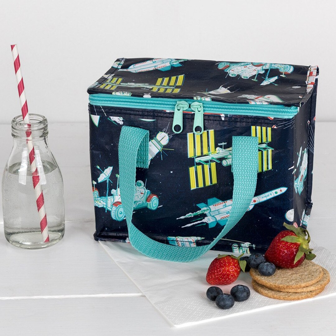 Personalised Space Rocket Insulated Lunch Bag - School, Nursery ...