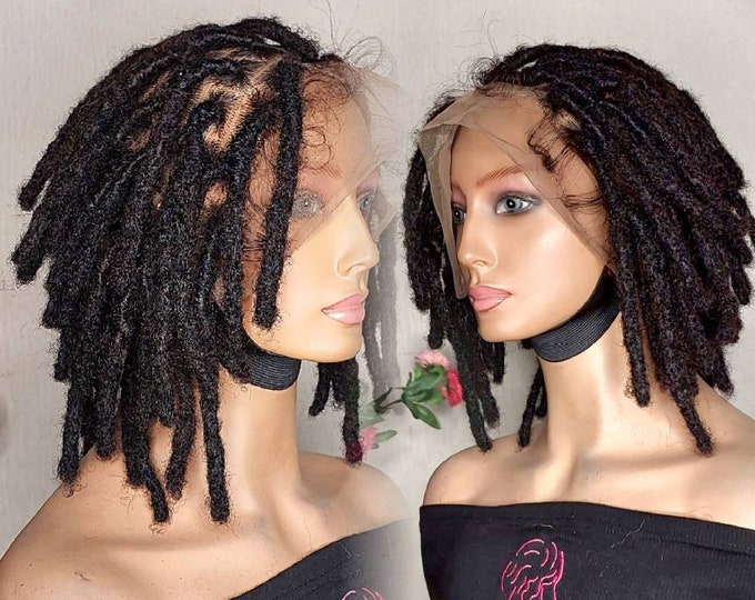 HUMAN HAIR Dreadlock Wigs for Black Women, Short Locs for Afro Women ...