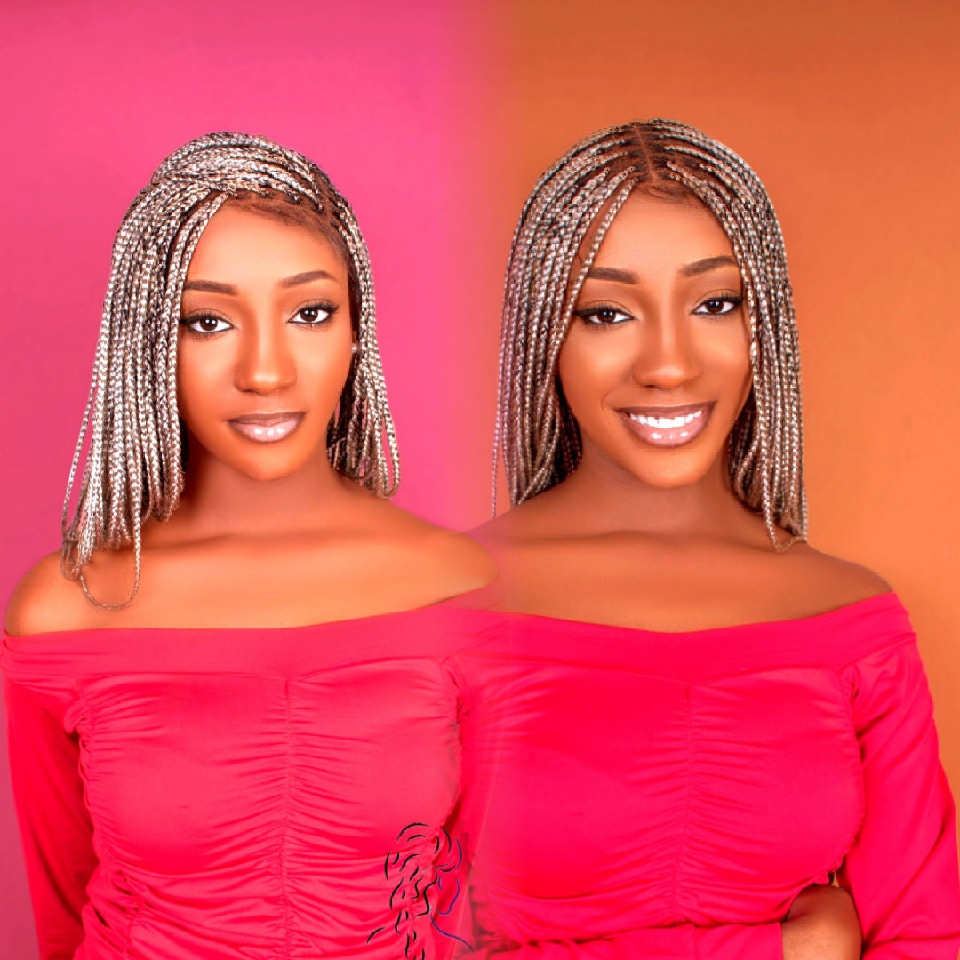 HD Lace Front BRAID Wig, Ash Blonde Braid Wig, Made to Order - Etsy