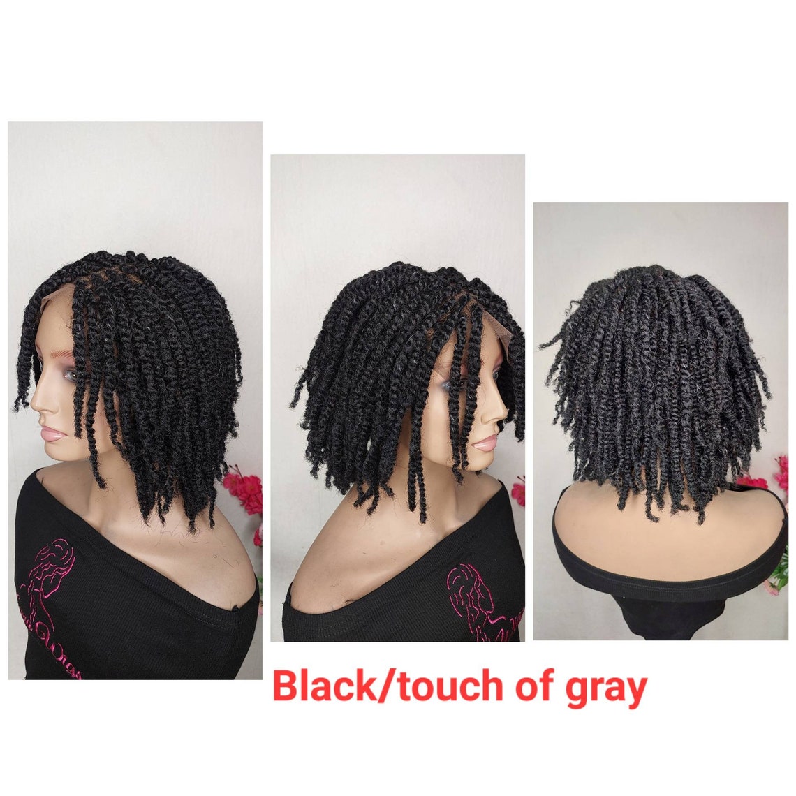 Pixie Braid Wigs for Black Women Short Wigs for Older Black - Etsy ...