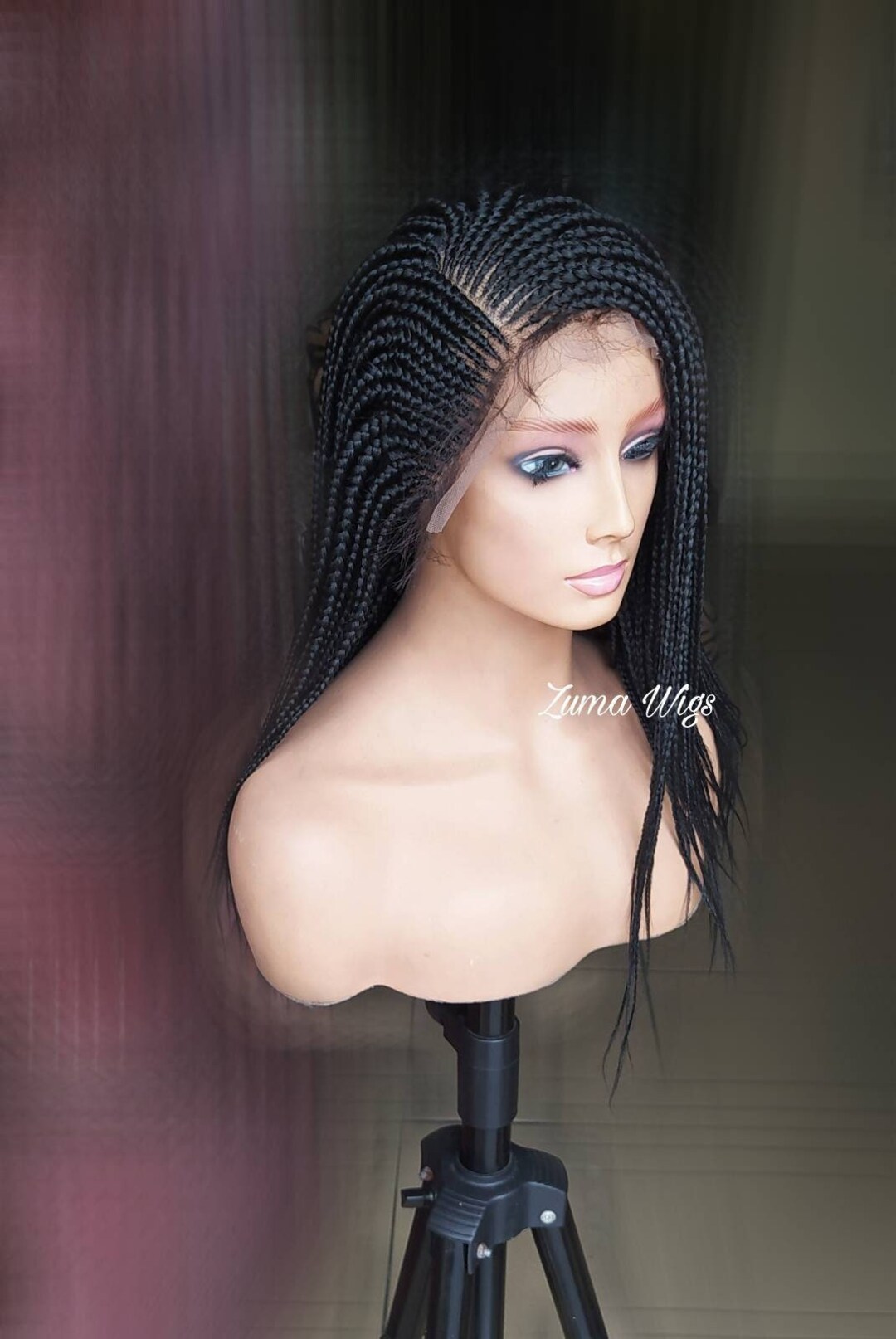 Cornrow Braided Lace Wigs, Cornrow Braided Wig, Cornrow Wig, Black ...