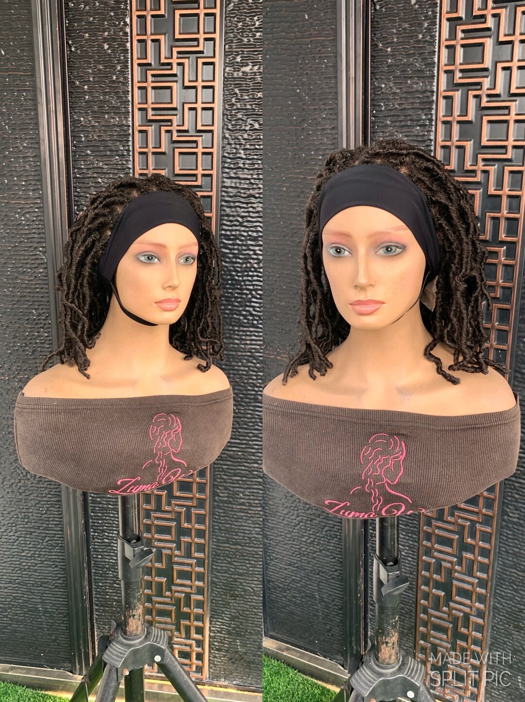 Band Wig Lace Locs Wig 10 Locs Wig, Faux Locs, 4 Medium Brown - Etsy