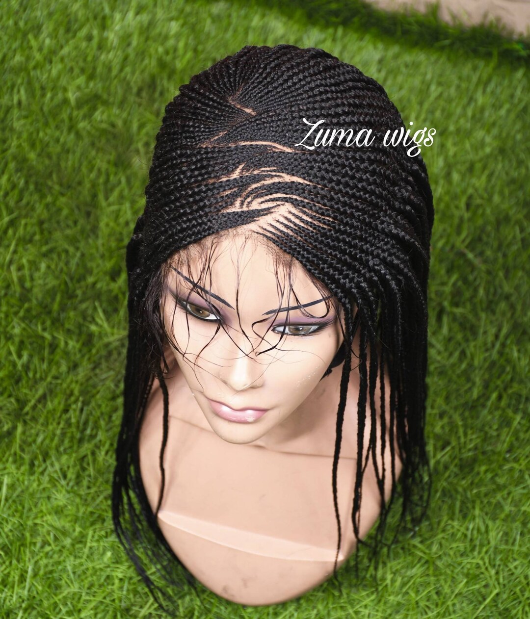 Cornrow Braided Wig Cornrow Wig - Etsy