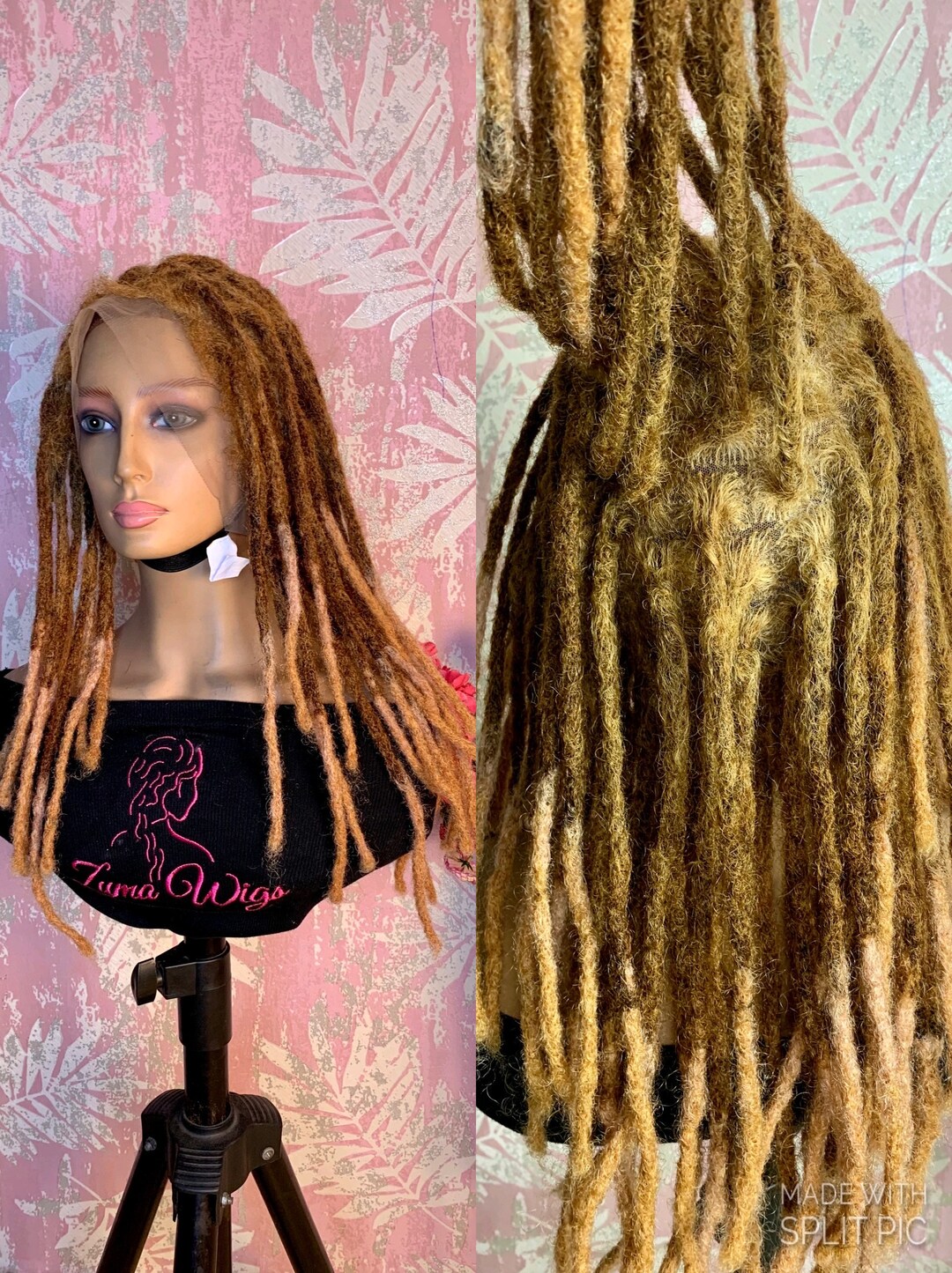 HUMAN HAIR Dreadlock Braid Wigs for Black Women and Men, Full Lace ...