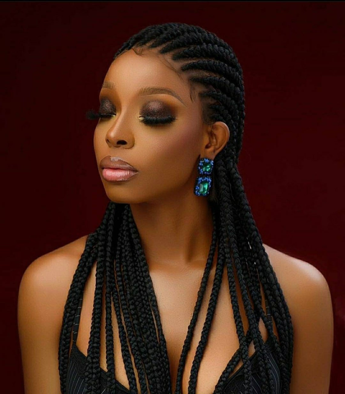Cornrow Wig Cornrow Braided Wig For Black Women Lace Front Wig Etsy