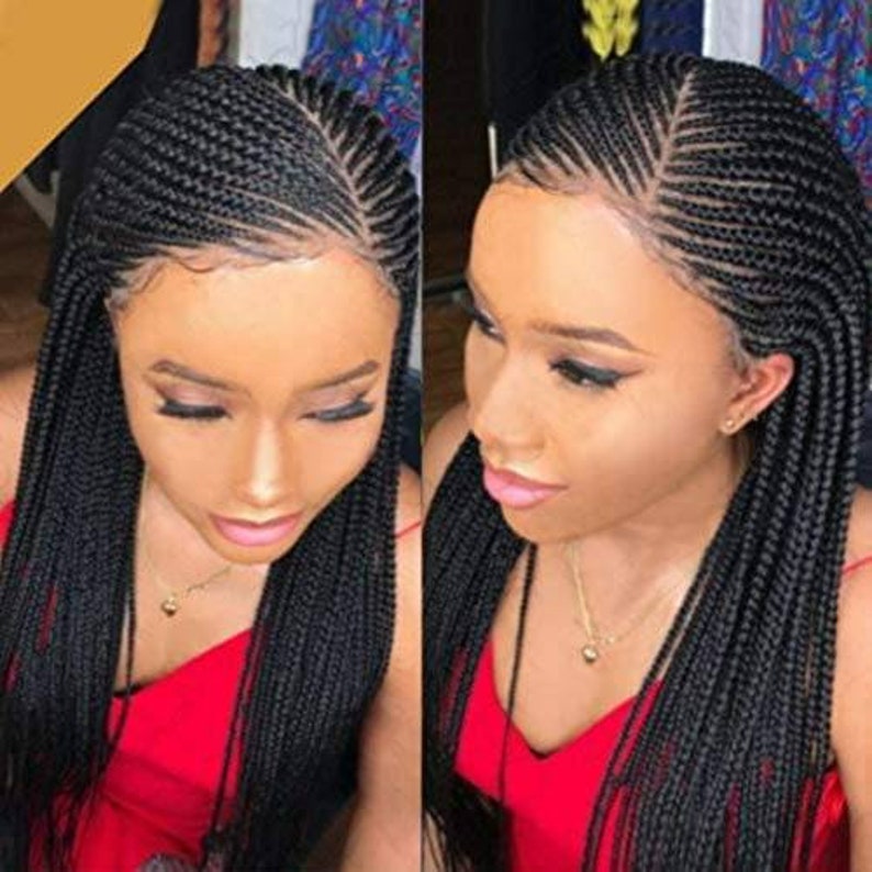 Cornrow Braided Lace Wigs Cornrow Braided Wig Cornrow Wig - Etsy