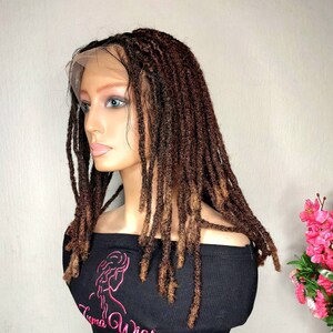 DREADLOCK WIG Brown Ombre Full Lace Synthetic Dreadlock Wig Dreads Wig ...