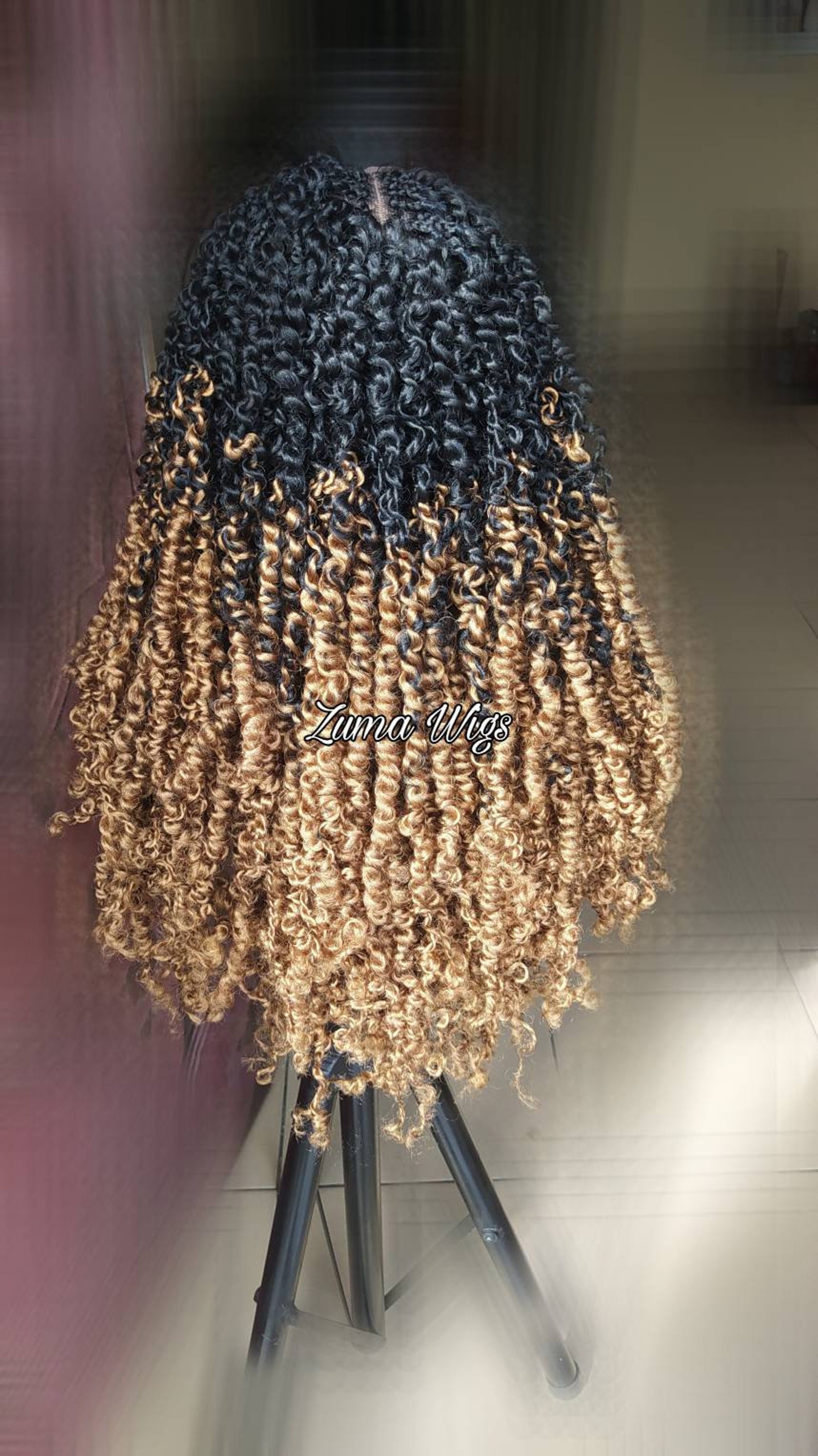 Braided Wig Passion Twists Wig Etsy