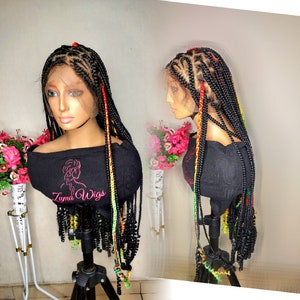 Heart Shape Braids, Full Lace Braid Wig - Etsy